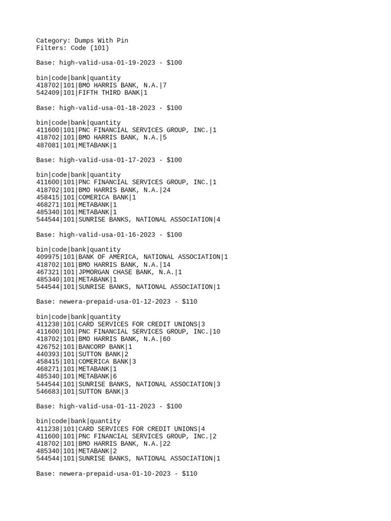 Binlist | PDF | National Bank | Banks & Banking