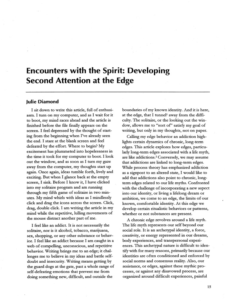 Julie Diamond Encounters With The Spirit | PDF