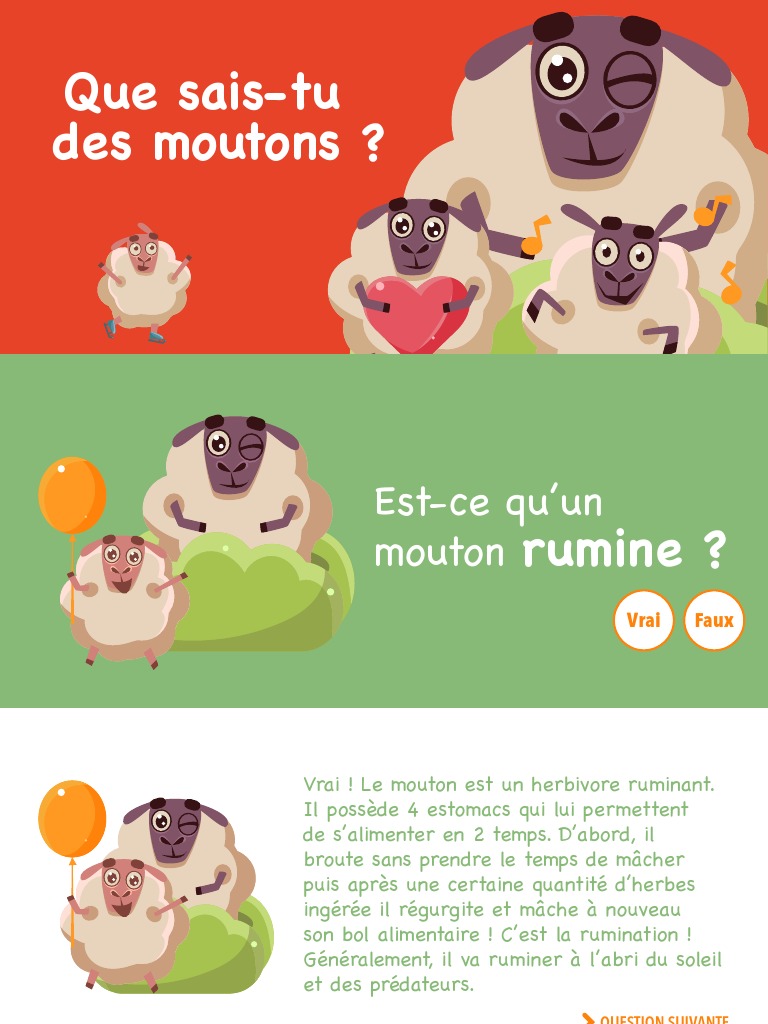 Incollables Moutons Interactif | PDF | Mouton | Rumination (zoologie)
