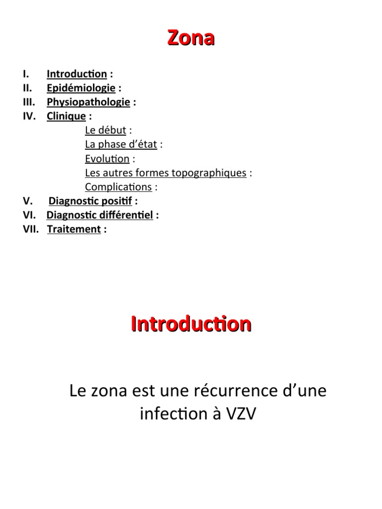 Zona | PDF | Maladies et troubles | Sciences de la santé