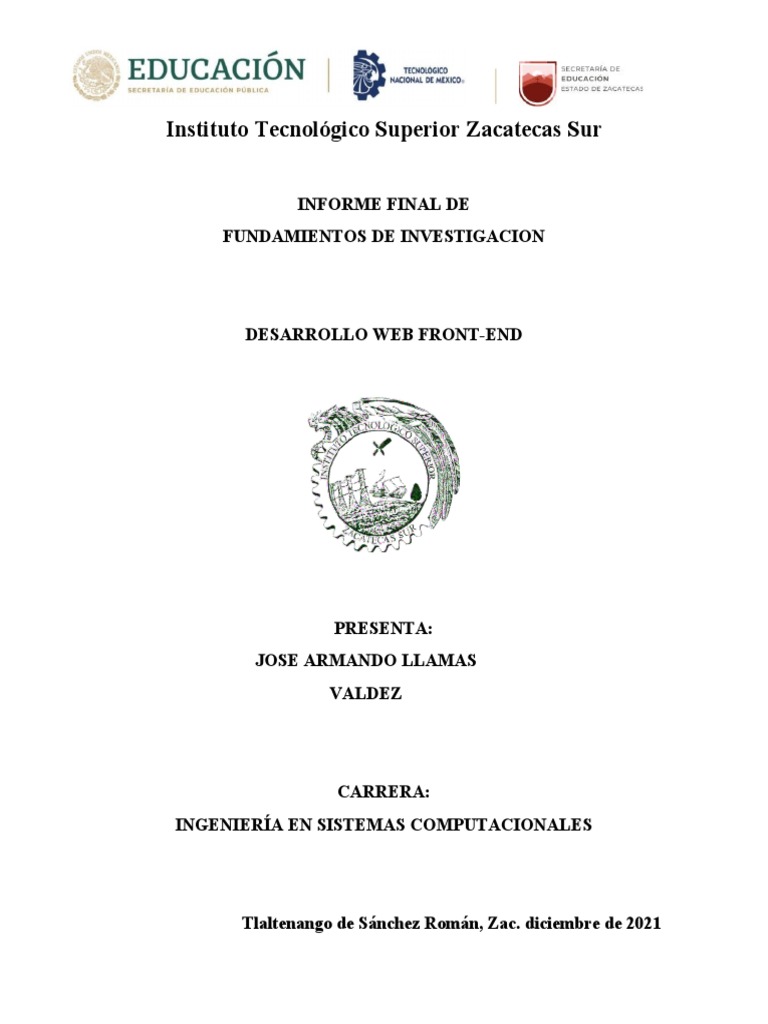 Informe de Investigacion DAF 1 | PDF | Script Java | HTML