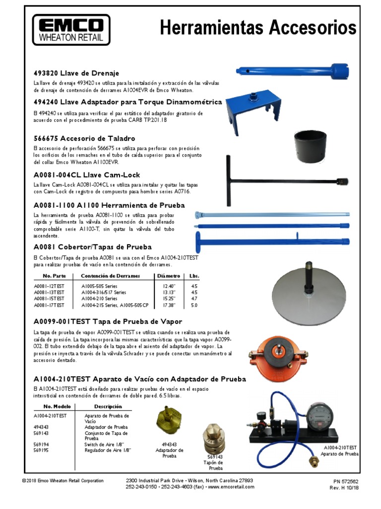 SPA-Herramientas y Accesorios de Pureba | PDF | Gases | Equipo