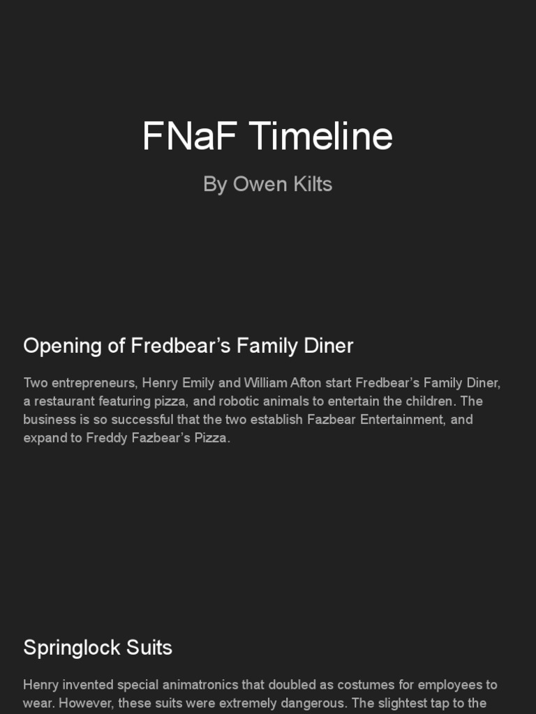 FNaF Timeline | PDF