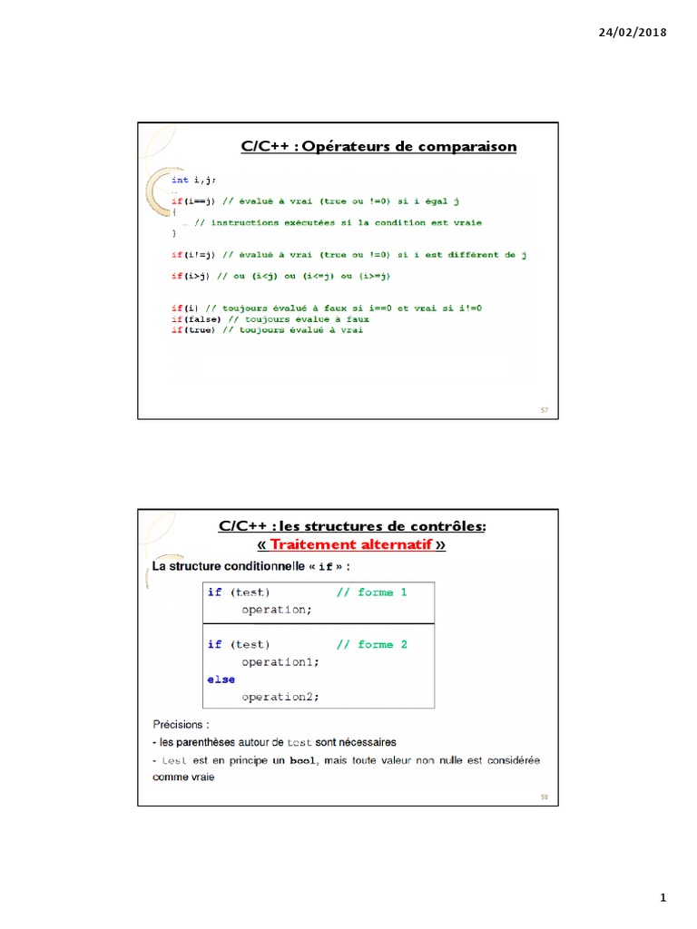 Cours1 Poo20182 | PDF | Programmation informatique