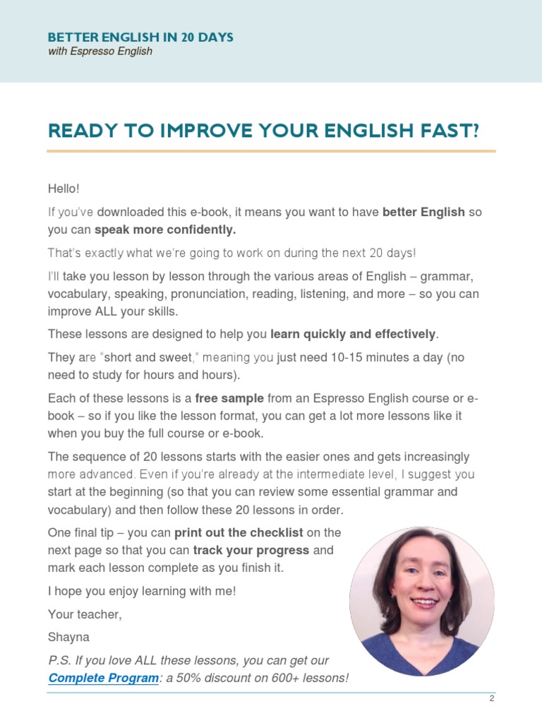 Improve English in 20 Days | PDF | English Language | Idiom