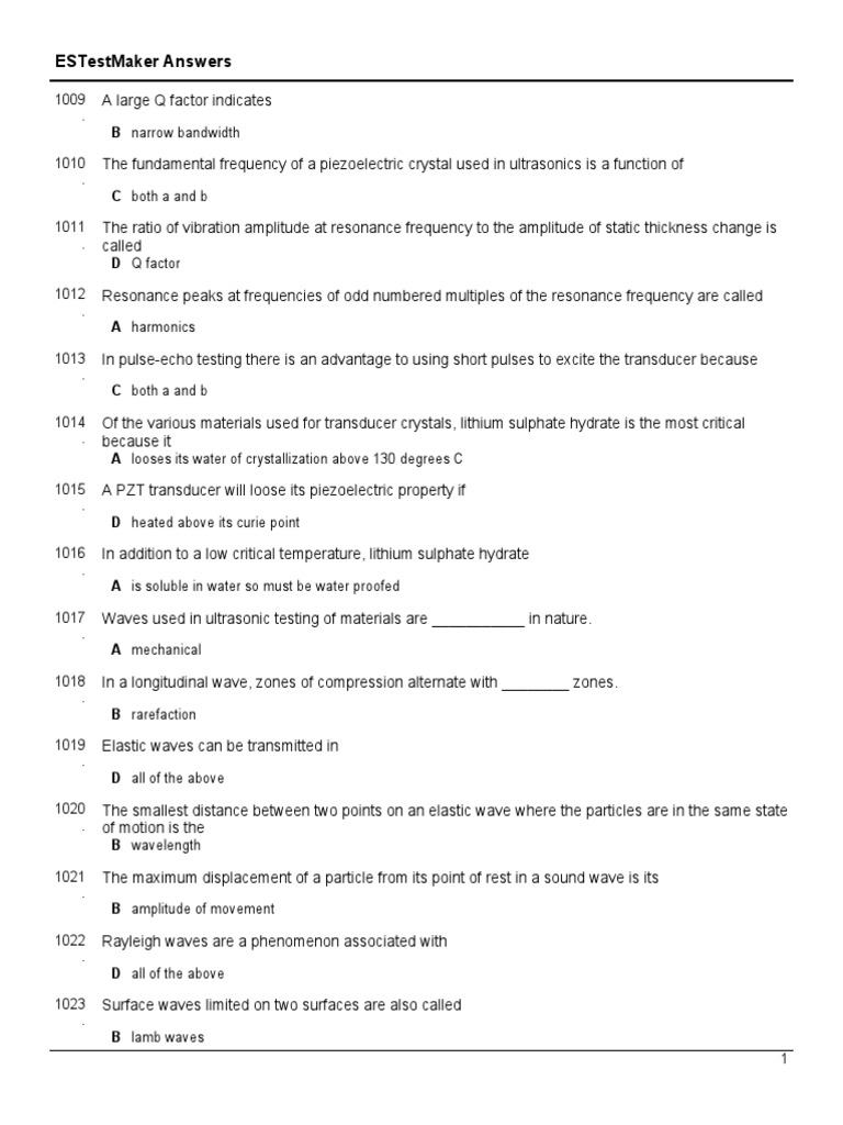 UT ANSWERS Imp 13 Pages Comp | PDF