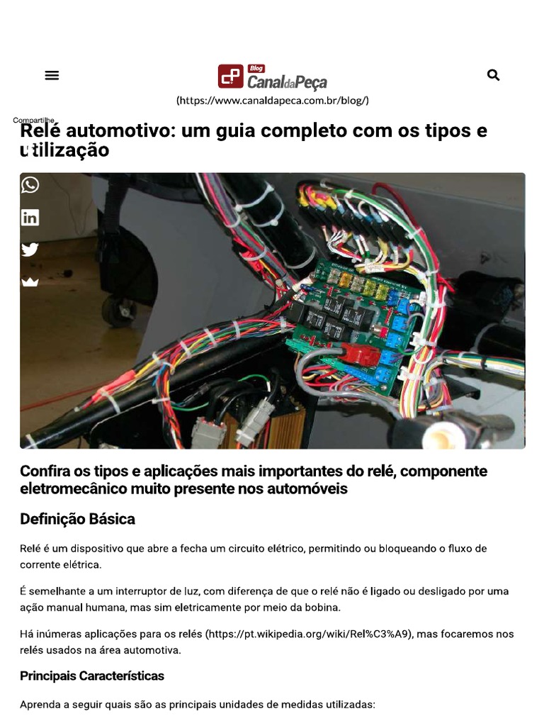 Simbologia de Relés Automotivos | PDF