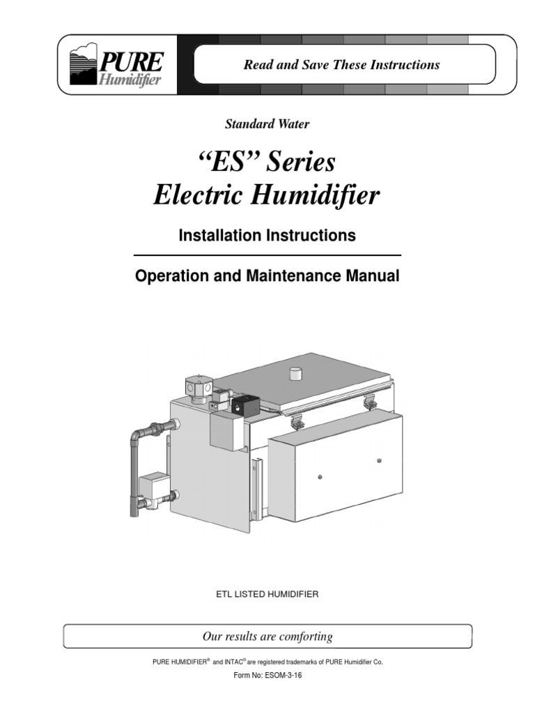 1.6 HUMIDIFIER Es - Series | PDF | Pipe (Fluid Conveyance) | Duct (Flow)