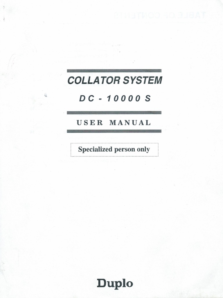 User Manual DC - 10000S | PDF