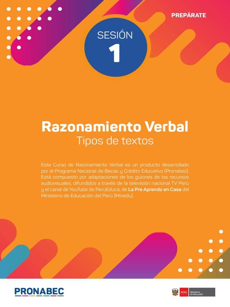 Razonamiento Verbal - Sesión 01 | PDF | Argumento | Consumo (economía)