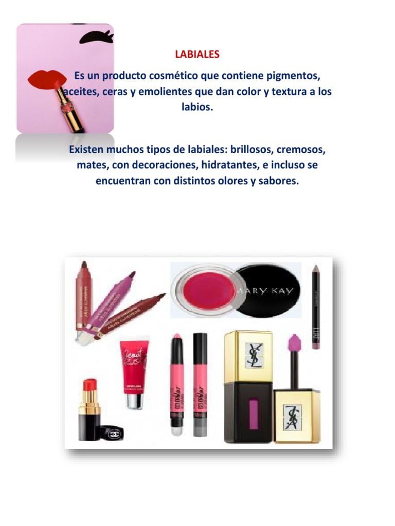 Tipos y características de labiales | PDF