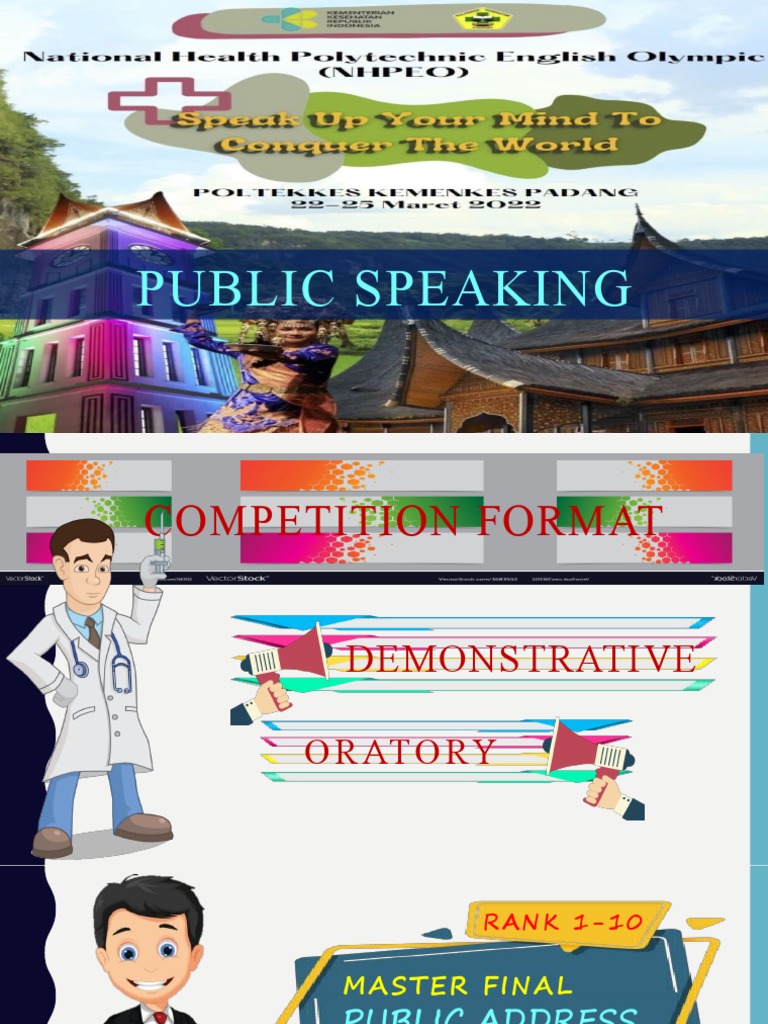 Public Speaking Competition Format Guide | PDF | Gesture | Public Speaking