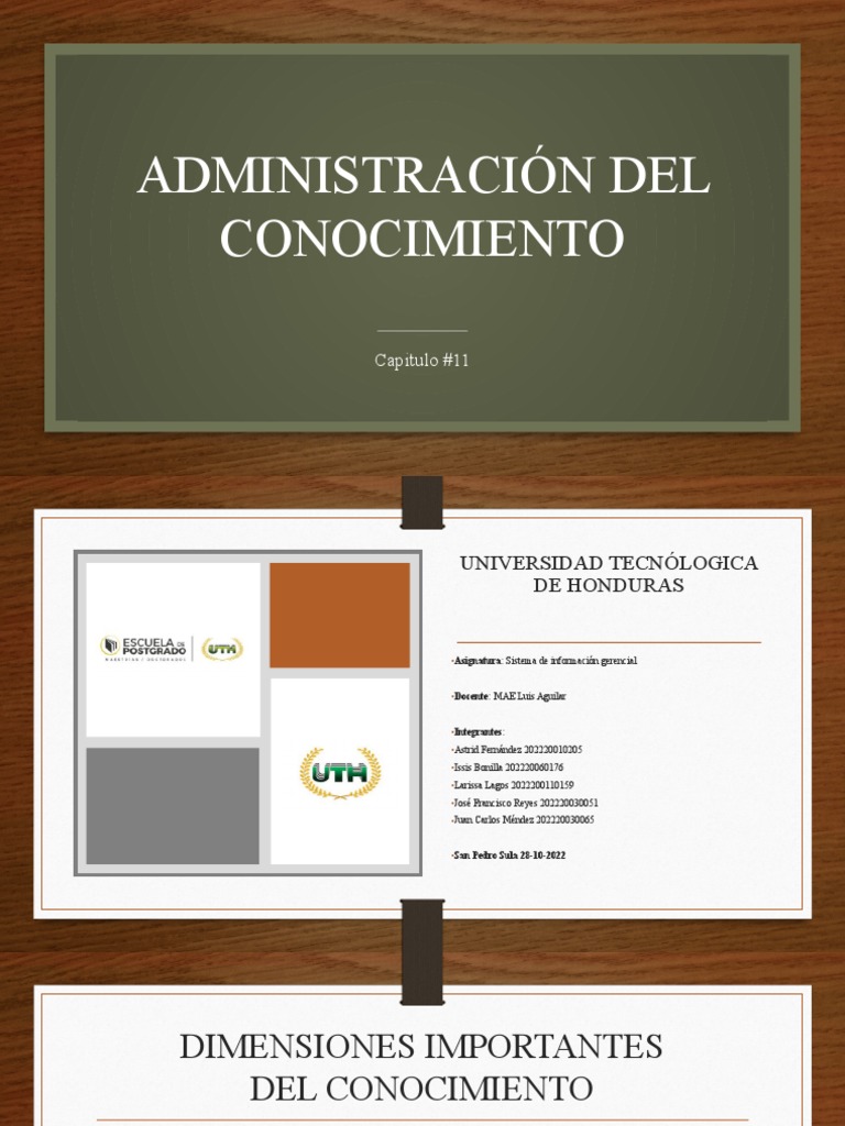 Administración Del Conocimiento - Capitulo 11 | PDF | Conocimiento ...