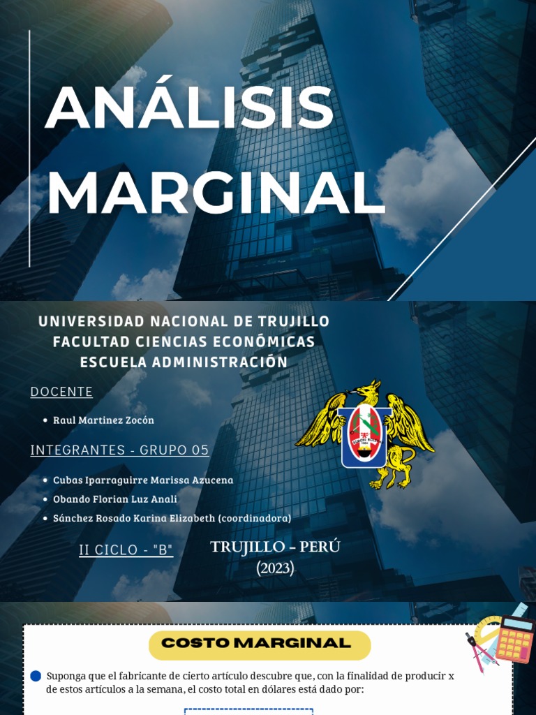 ANÁLISIS MARGINAL | PDF | Costo marginal | Ciencias económicas