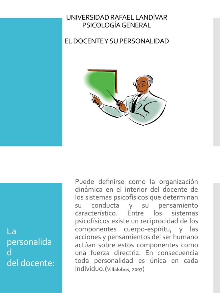 El Docente y Su Personalidad | PDF | Método de enseñanza | Maestros