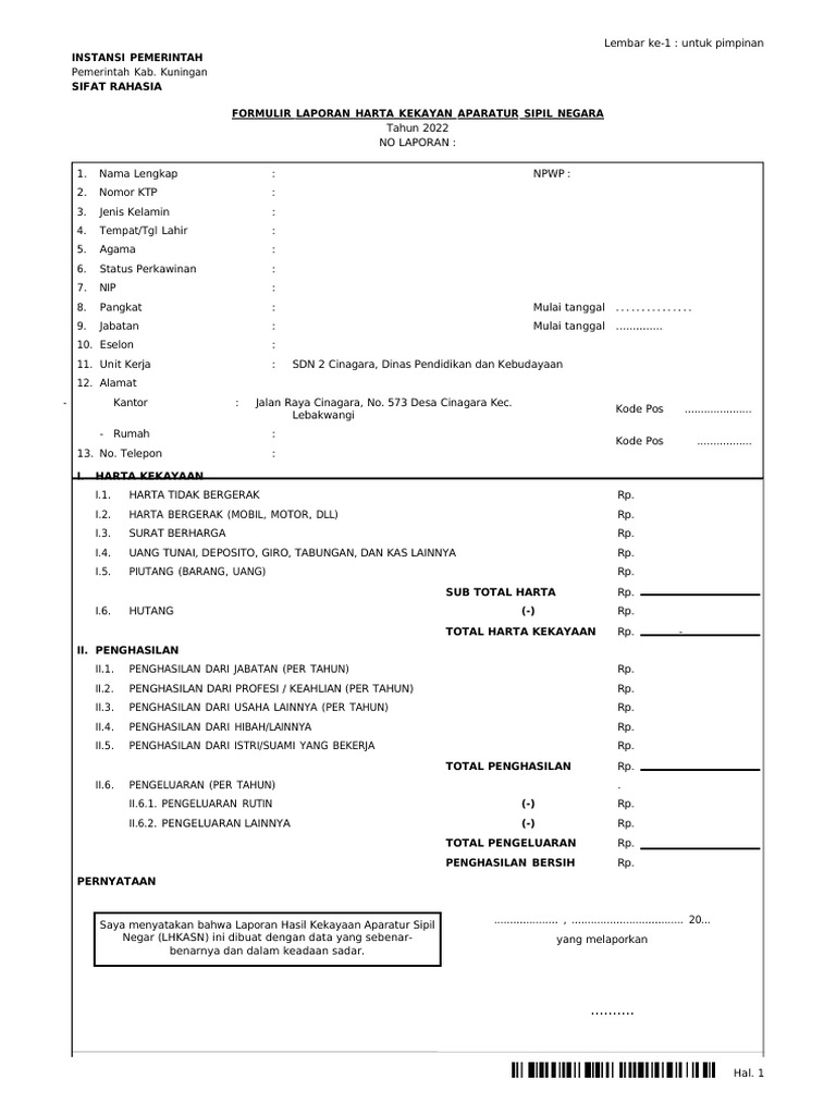 Format Siharka | PDF