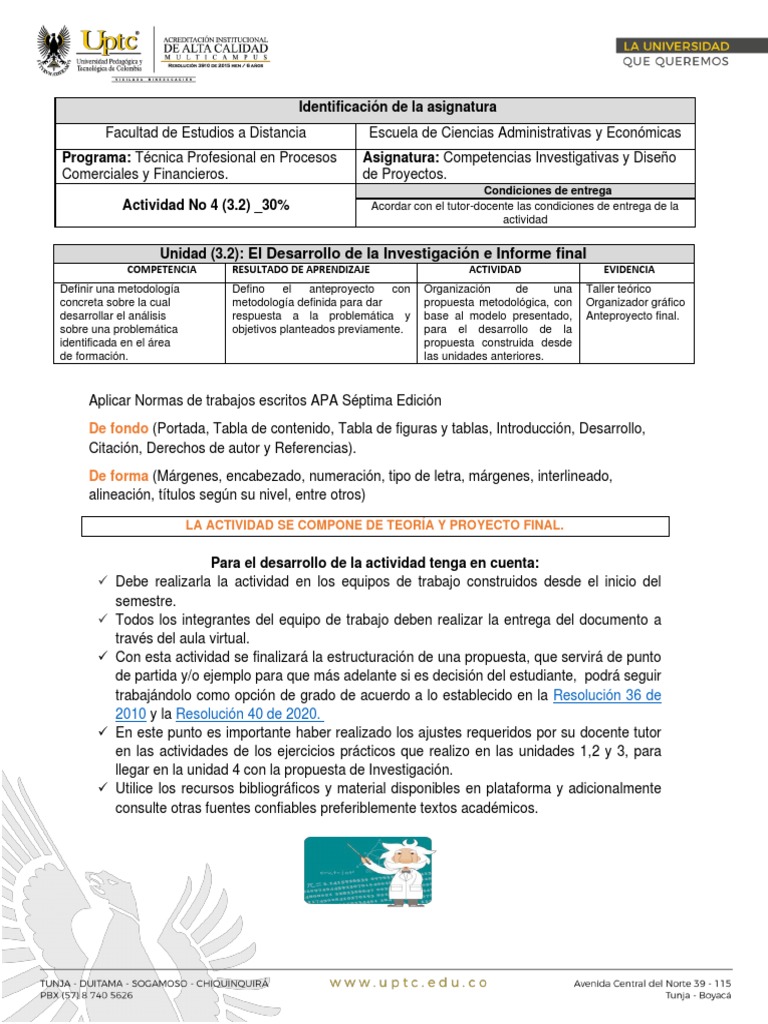 TPCF - Actividad #4 - Competencias Investigativa | PDF | Diseño | Aprendizaje