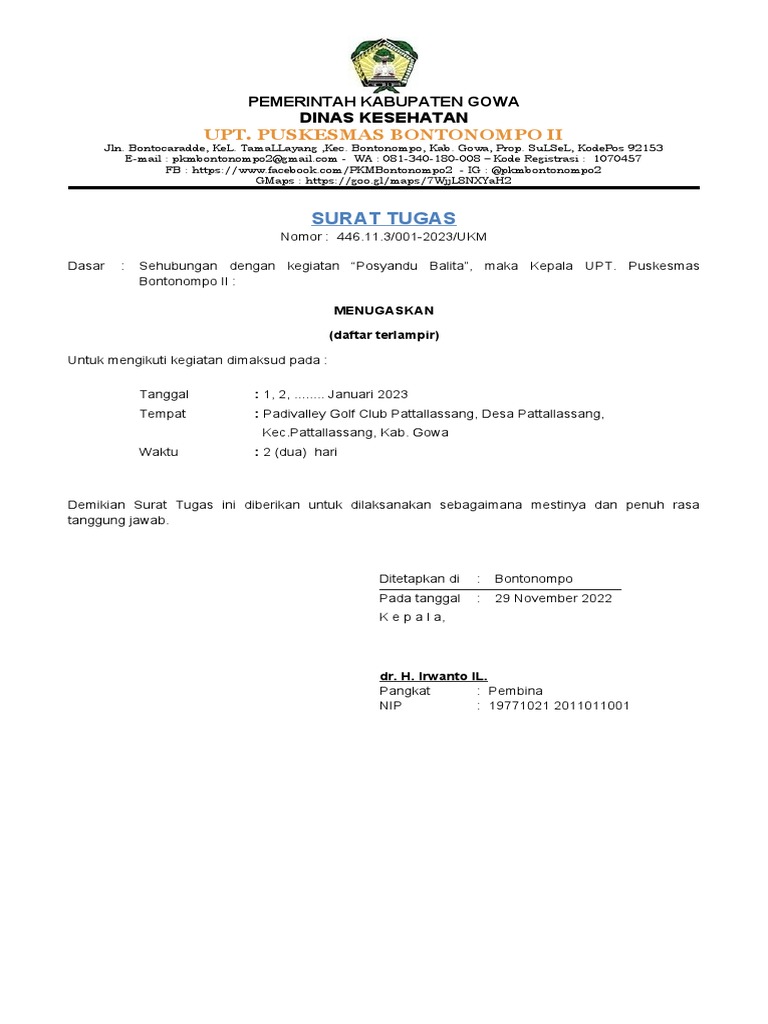 Kop Puskesmas 2023 Word | PDF
