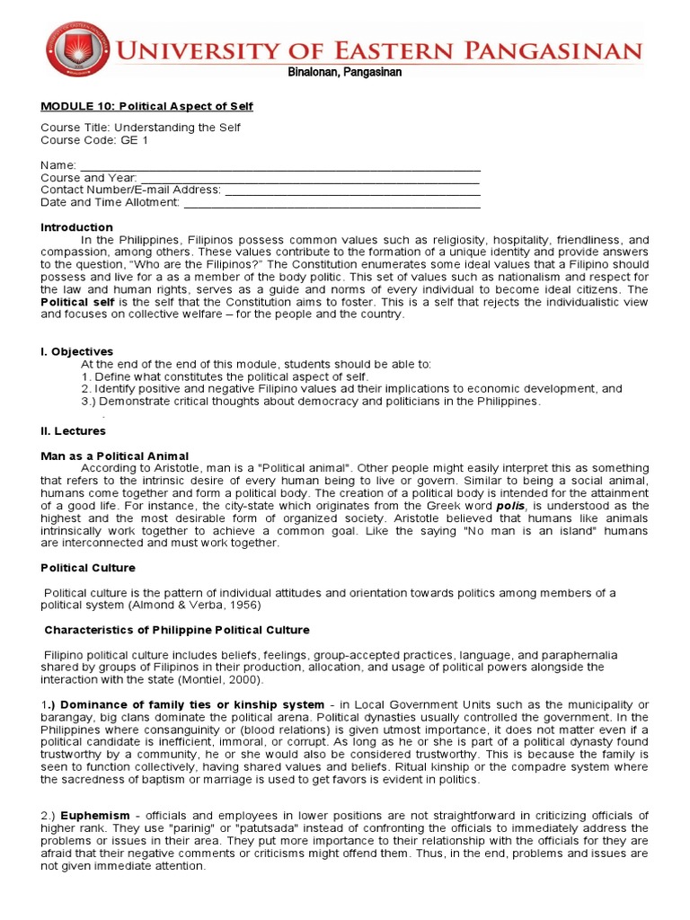 Uts Module 10 | PDF | Governance | Citizenship