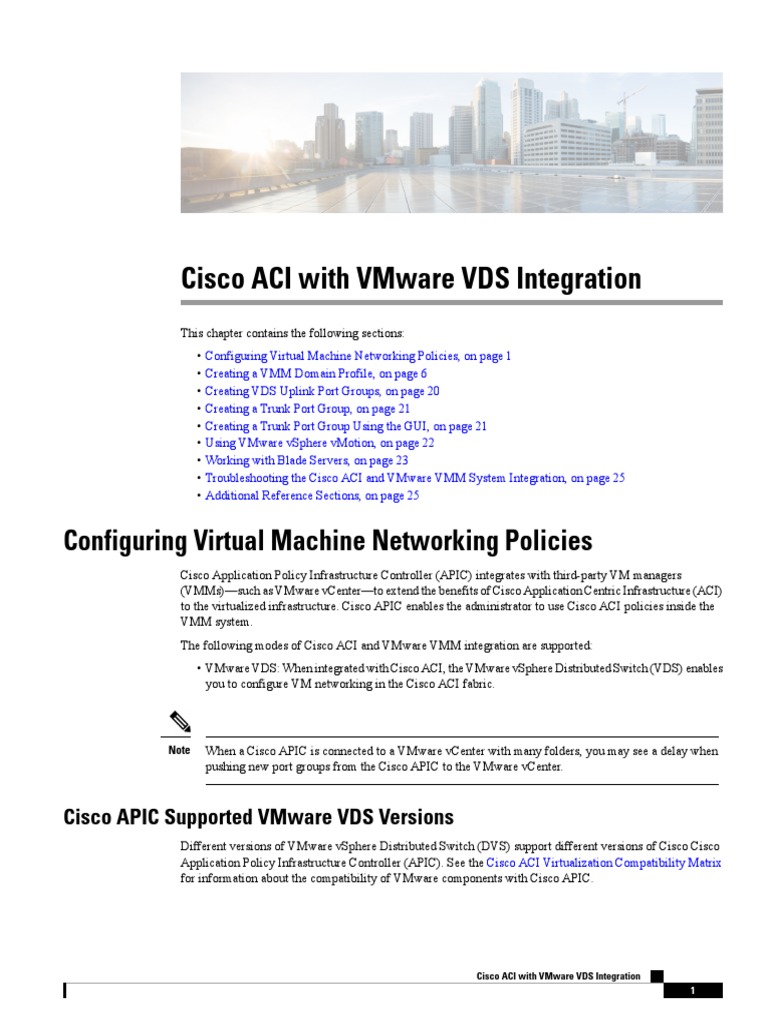 ACI Virtualization Guide 60x Aci With Vmware Vds | PDF | V Mware | Computer Science