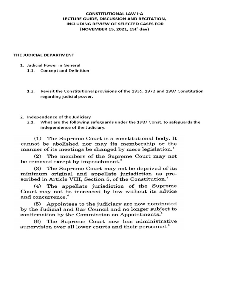 Consti 11 17 21 | PDF | Supreme Court Of The United States | Judiciaries