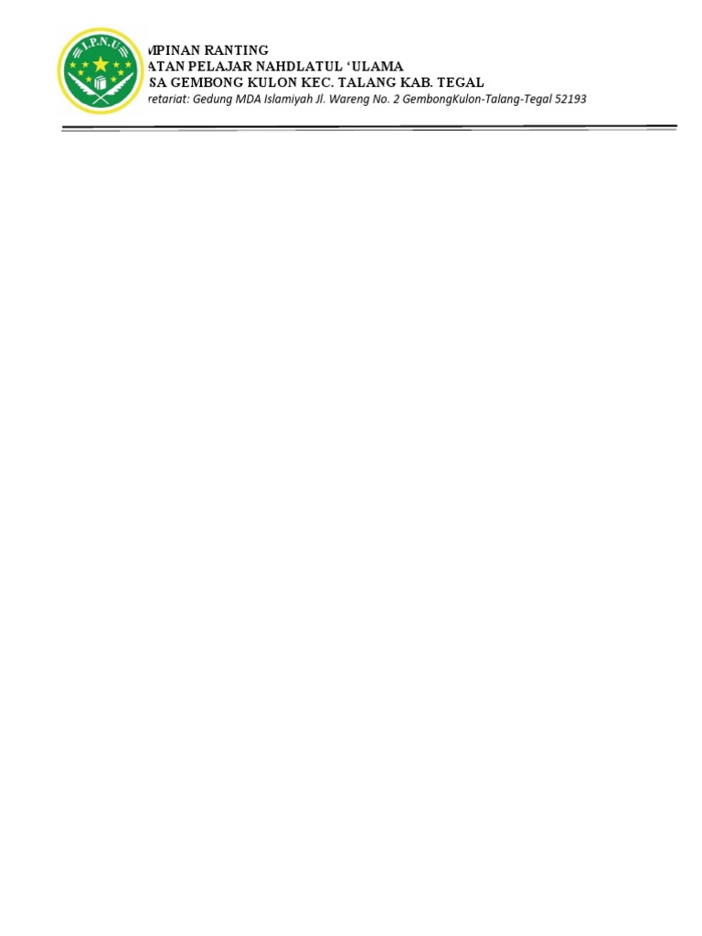 Kop Surat Ipnu New | PDF