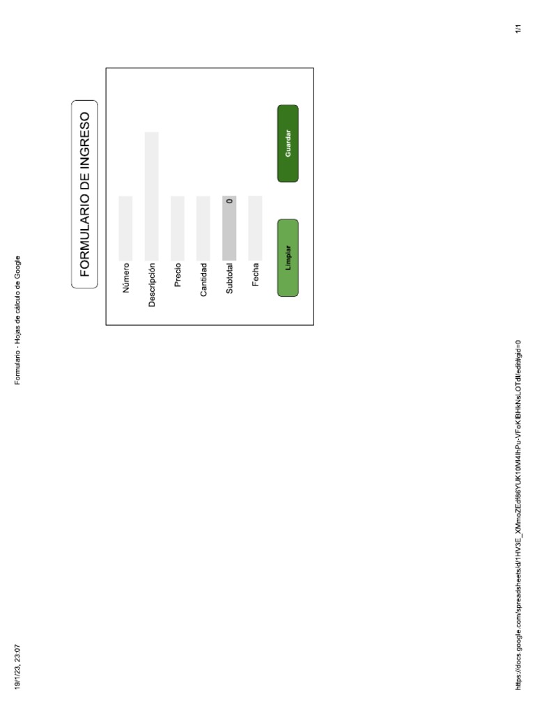 Formulario Excel | PDF