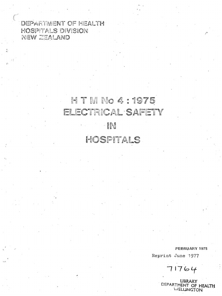 Electrical Safety in Hospitals | PDF