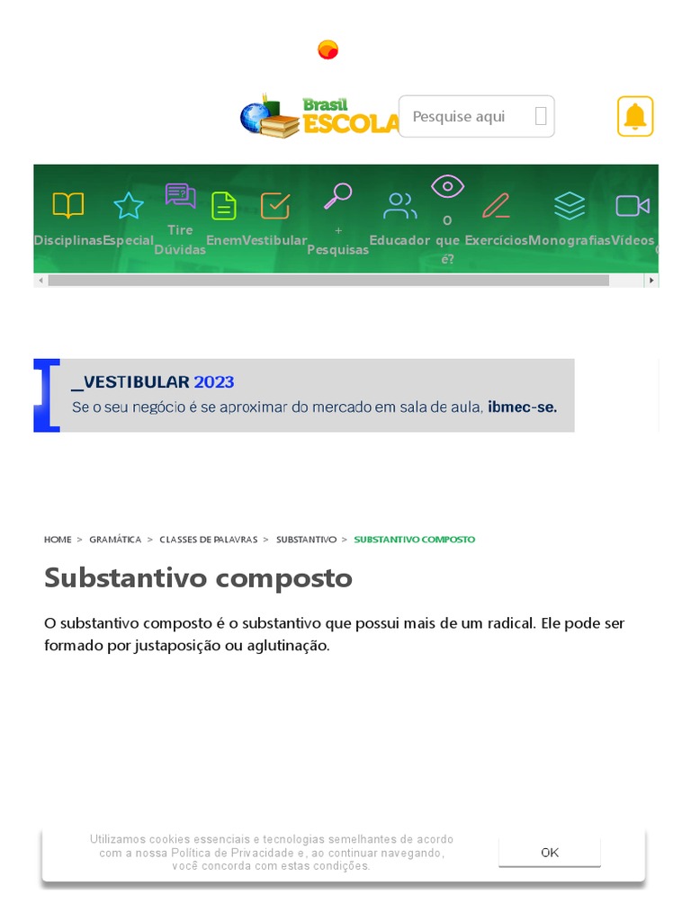 Substantivo Composto - Formação, Exemplos - Brasil Escola | PDF ...