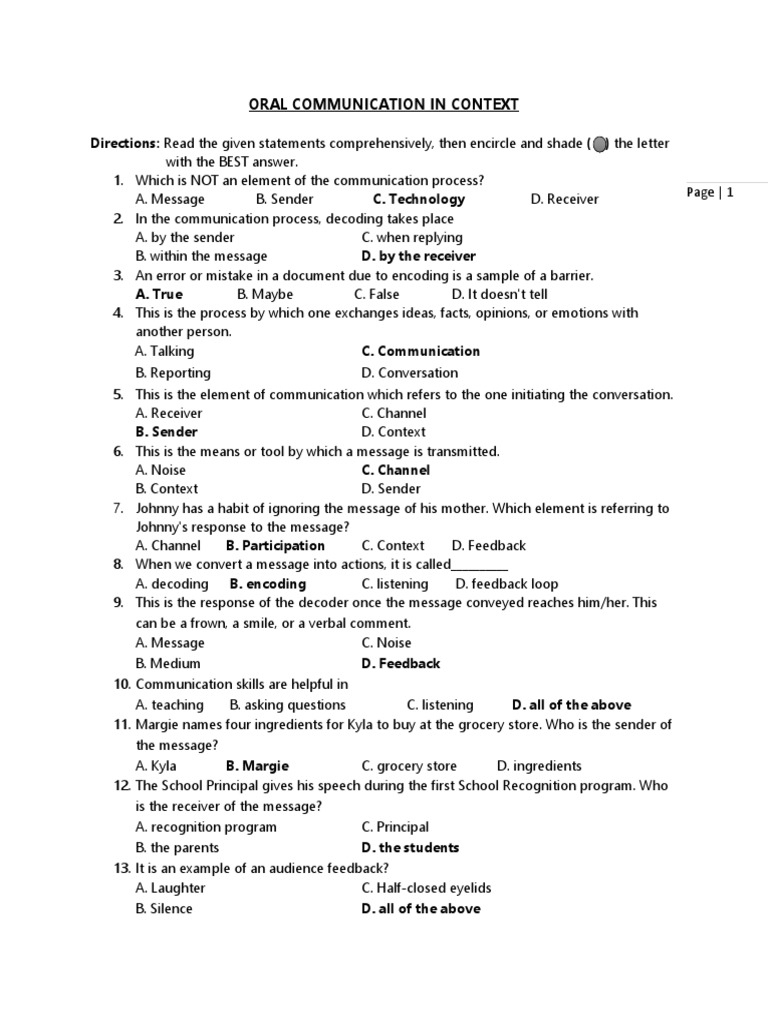 Oral Communication Review Guide | PDF | Communication | Linguistics