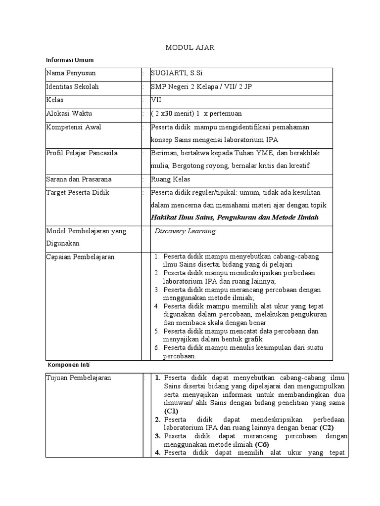 Modul Ajar Aksi Nyata | PDF