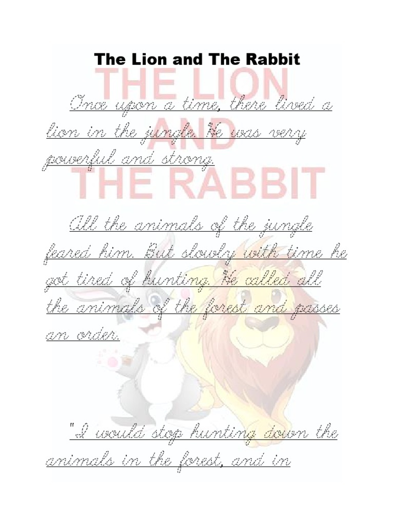 CURSIVE - The Lion and The Rabbit | PDF