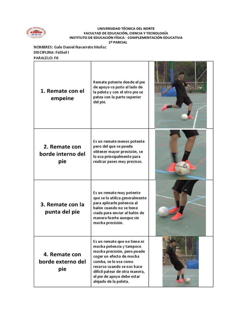 Tipos de Tiros en Fútbol | PDF | Asociación de Futbol