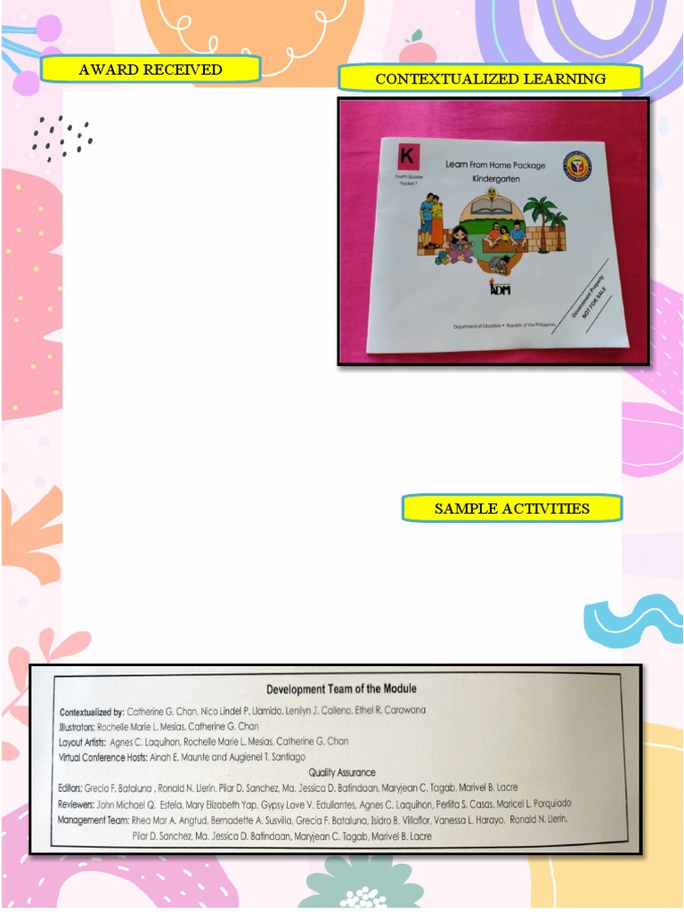 Award for Contextualized Learning Activities | PDF