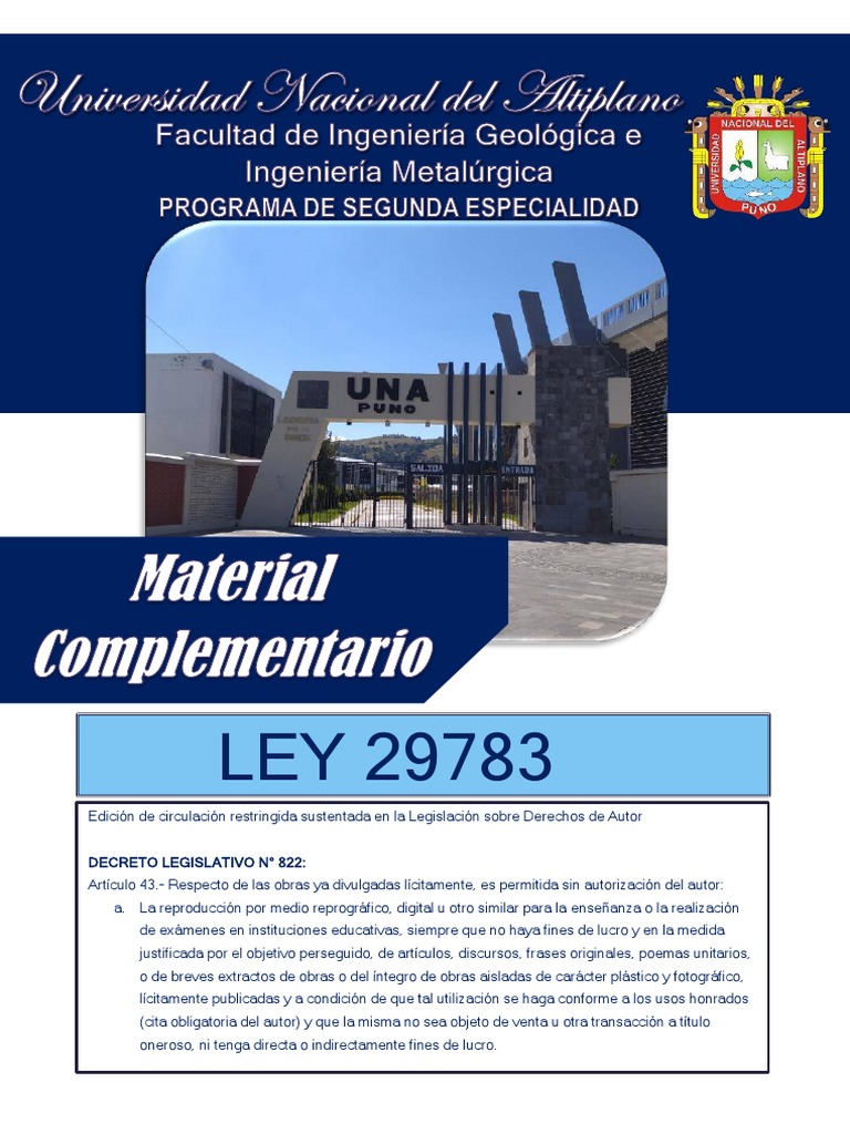 Ley #29783 y Su Reglamento | Descargar gratis PDF | Valores | Derecho laboral