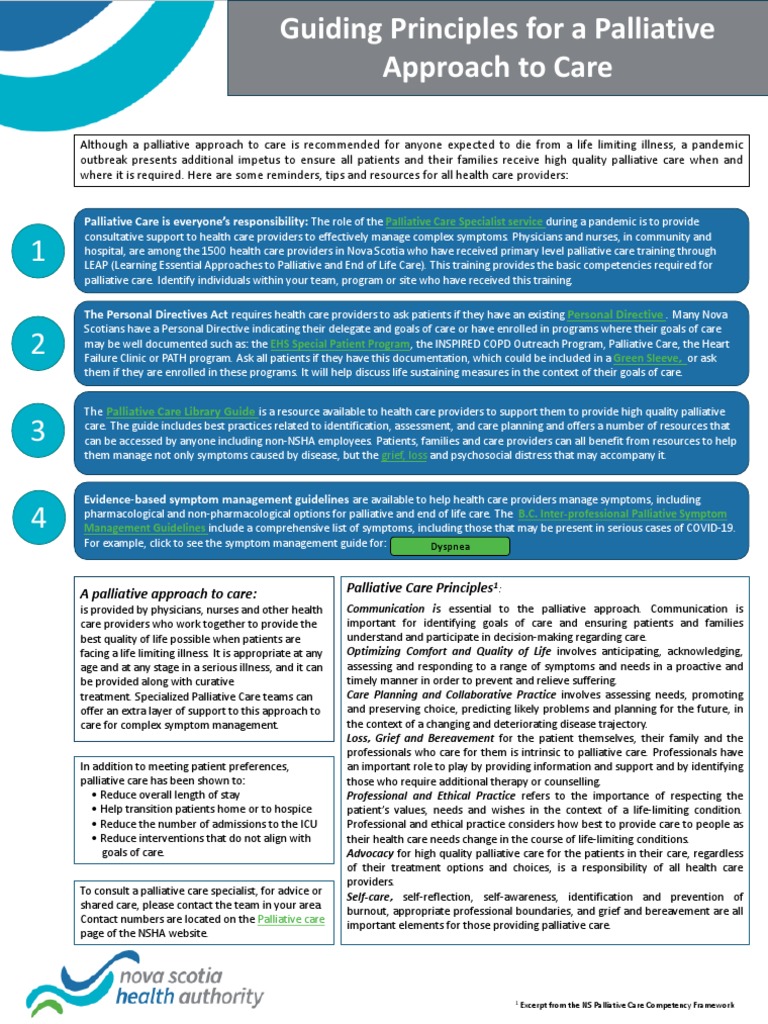 Palliative Care Principles Guide | PDF | Palliative Care | Terminal Illness