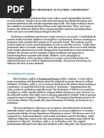 Professionalizing Teaching | PDF | Teachers | Curriculum
