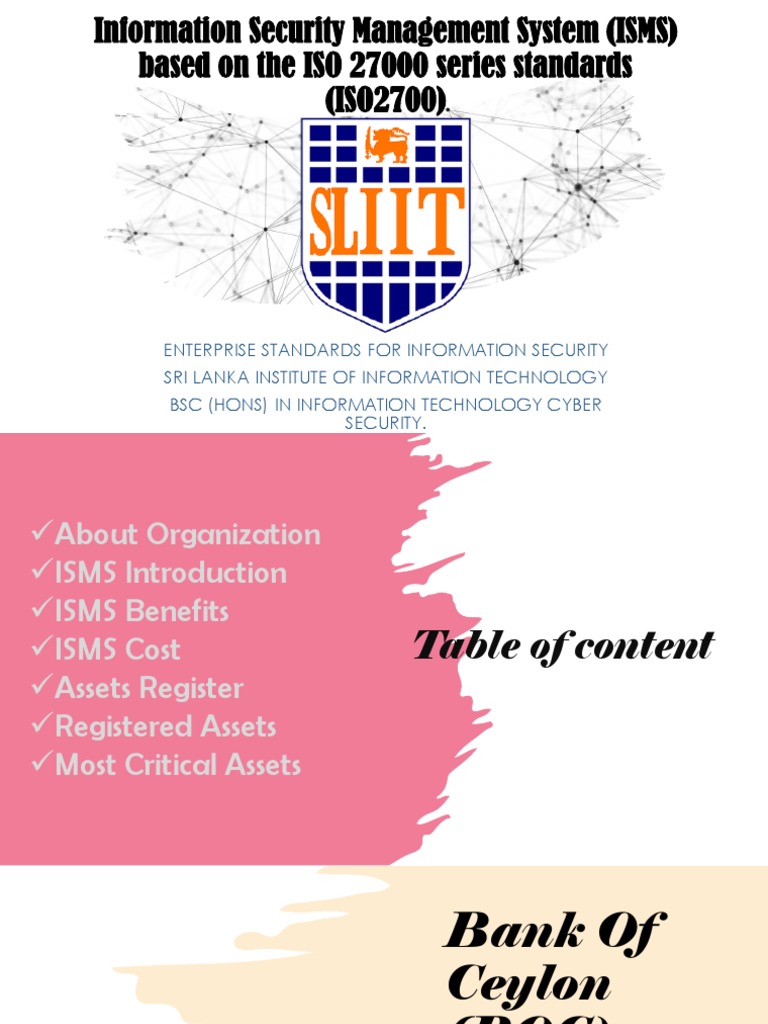 ISMS Presentation | PDF | Security | Computer Security