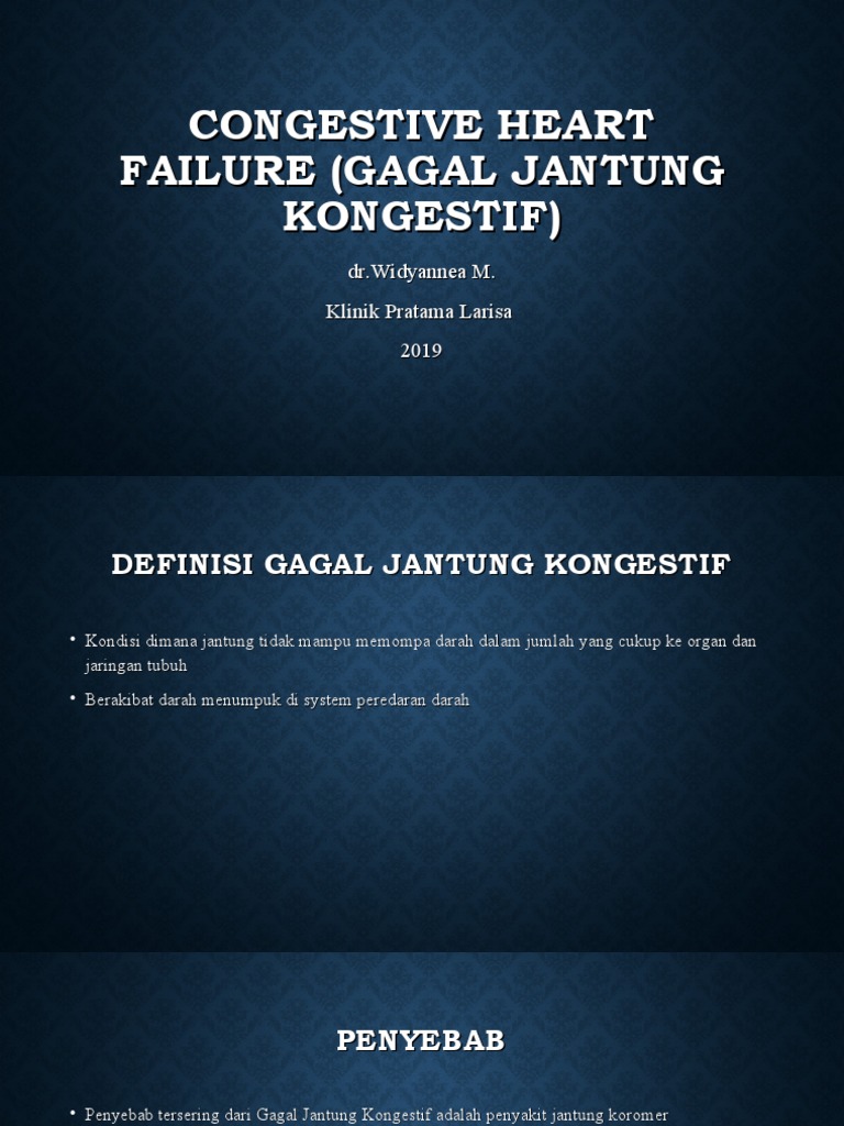 Congestive Heart Failure (Gagal Jantung Kongestif) | PDF