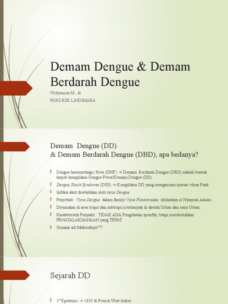 Demam Dengue & Demam Berdarah Dengue | PDF