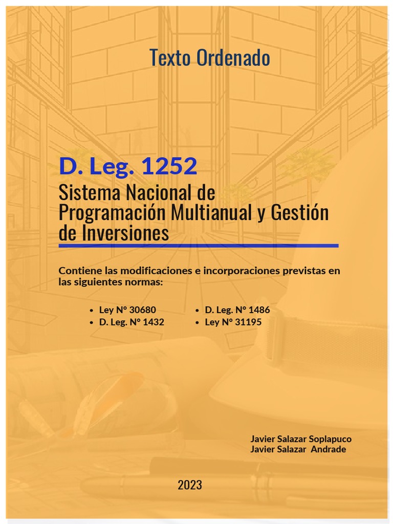 Tuo DL N°1252 | PDF | Presupuesto | Regulación