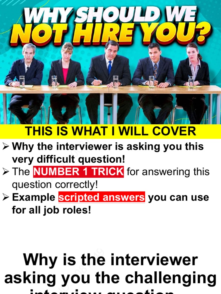 Why+Should+We+Not+Hire+You! Tracked | PDF | Behavioural Sciences ...