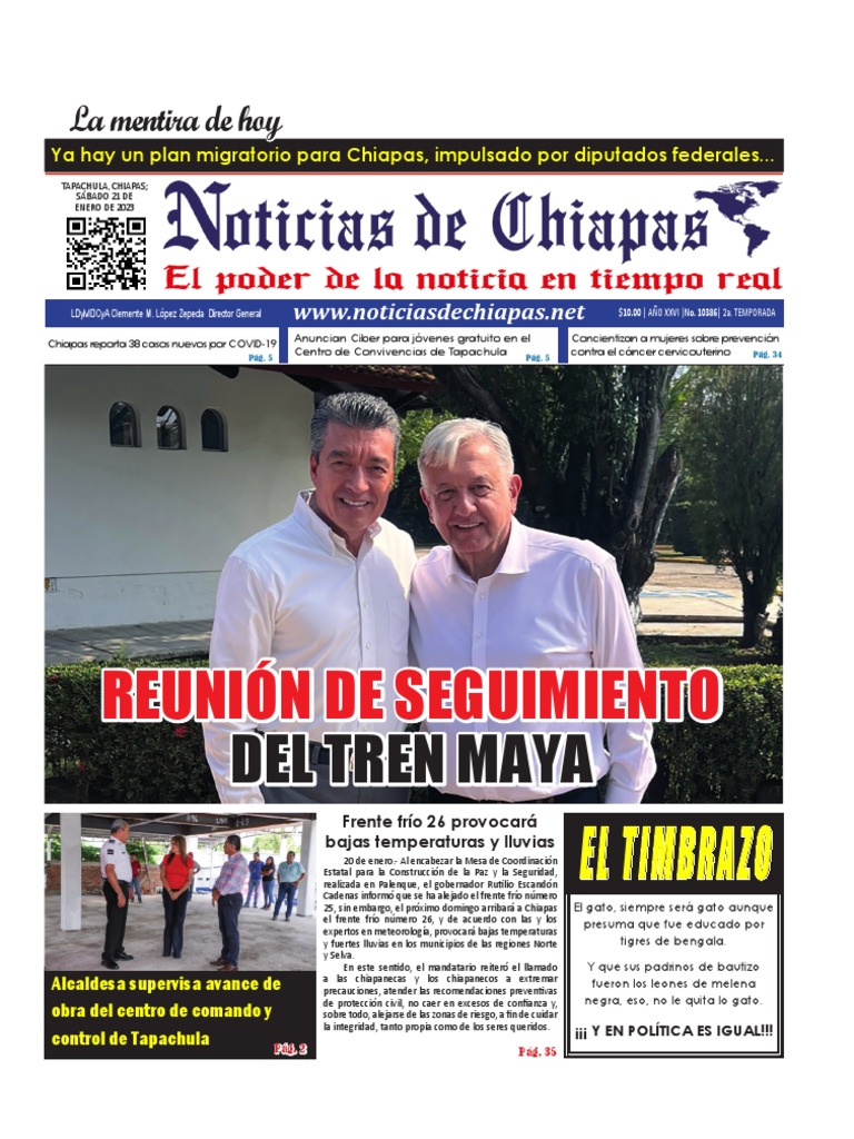 Periódico Noticias de Chiapas, Edición Virtual Sábado 21 de Enero de ...