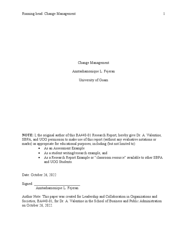 Change Management Pdf Change Management Theory