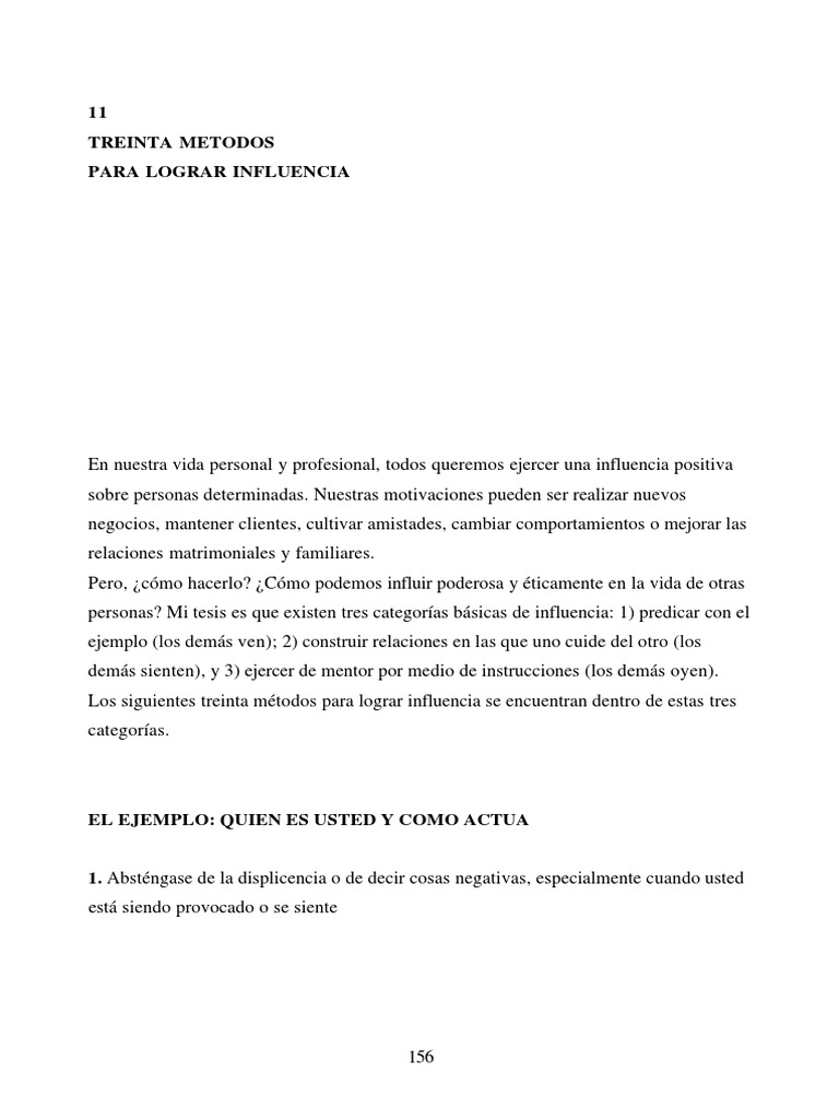 30 Métodos para Influir Positivamente | PDF | Amor | Las emociones