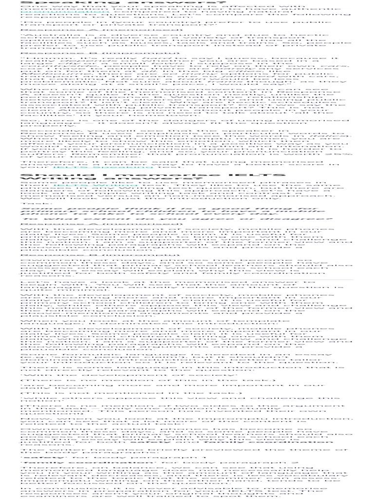 The A To Z of IELTS M Is To Memorise or Not ID | PDF | International ...