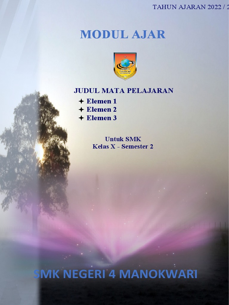 Template Format Modul Ajar | PDF