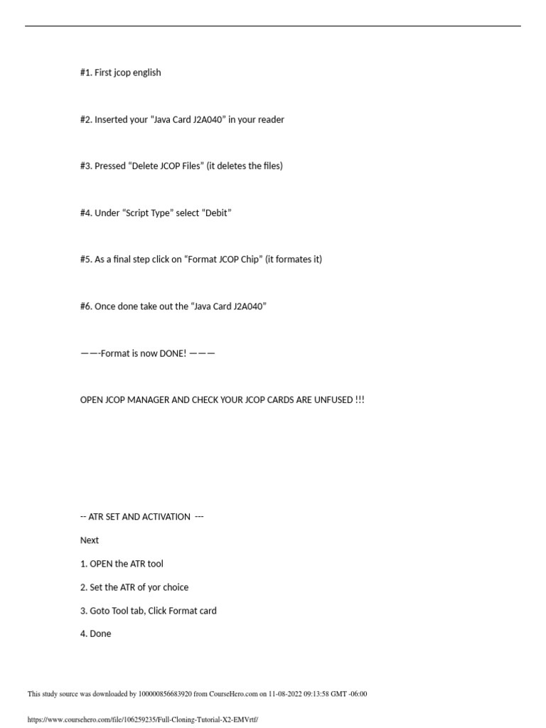 X2 EMV Cloning Tutorial Steps | PDF | Emv | Computing