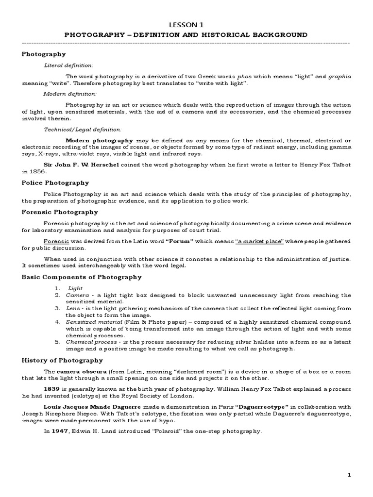 Forensic 1 Lesson 1-2 | PDF | Color | Light