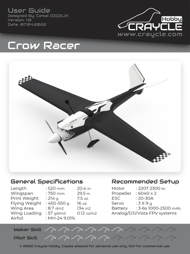 CrowRacer User Guide | PDF | Printer (Computing) | Manufactured Goods